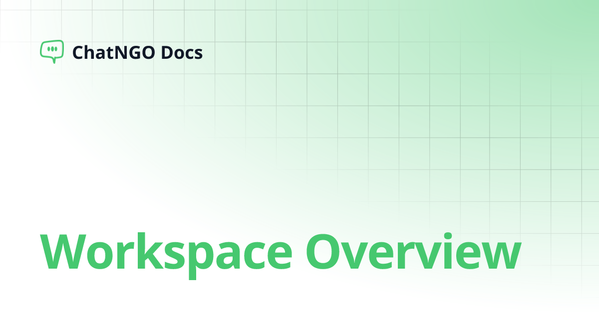 Workspace Overview | ChatNGO Docs